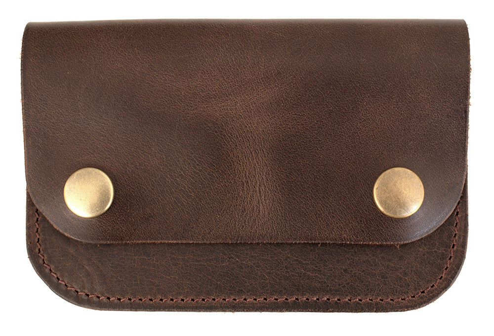 TRI Wallet - Waxed leather - Brown – The Real Intellectuals Store
